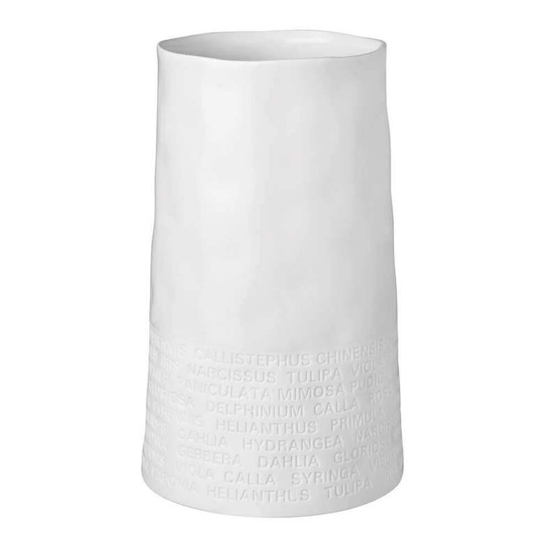 Rader Flowers Text Porcelain Vase | The Granary